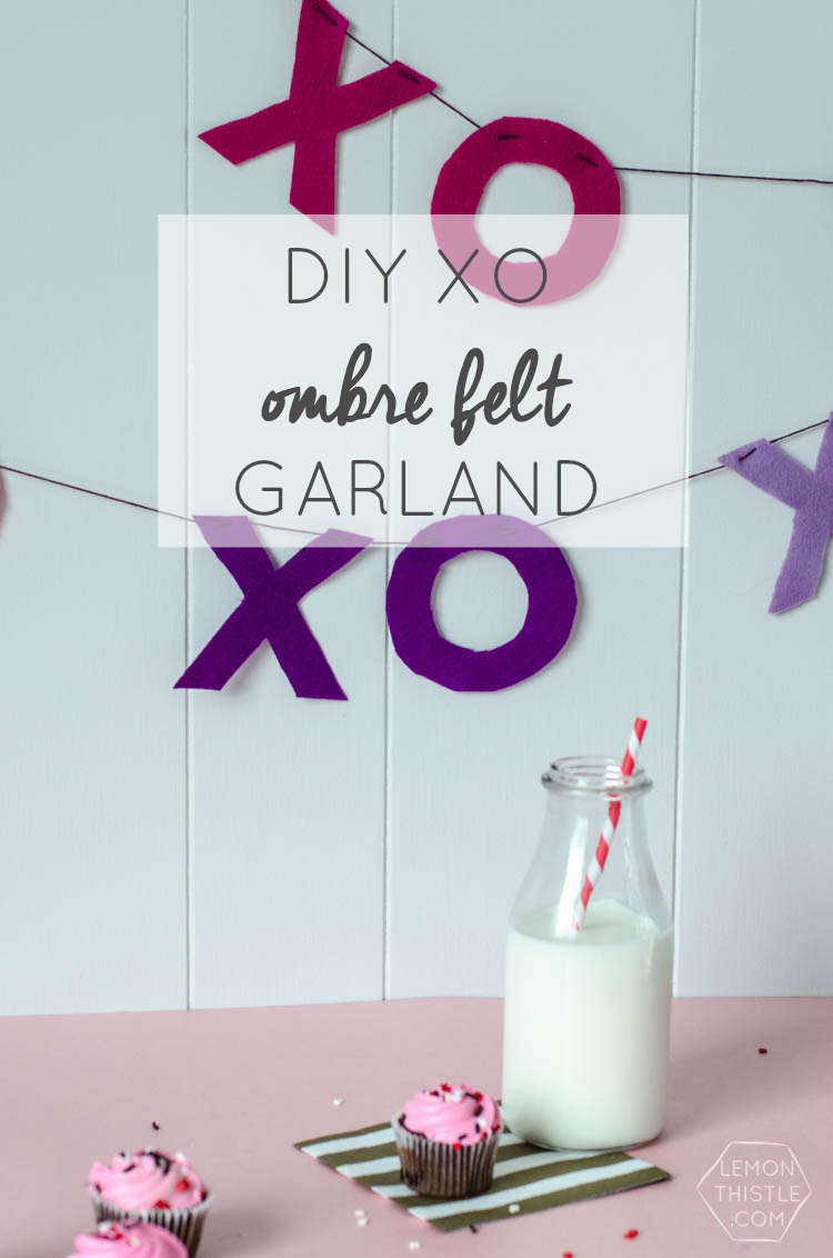 DIY Felt XO Garland - Lemon Thistle